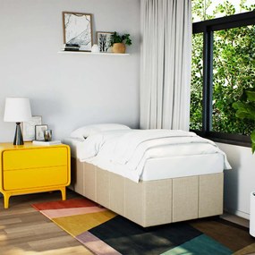 Rám postele bez matrací krémově 90x200 cm textil 3284809