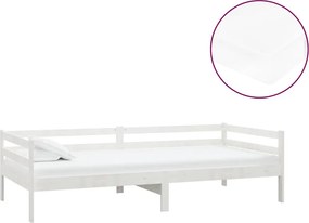 Válenda s matrací 90 x 200 cm bílá masivní borové dřevo 3083575