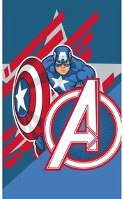 Carbotex Dětský froté ručník Avengers Kapitán Amerika 30x50 cm