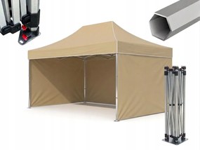 TRENDIE Hliníkový nůžkový stan 3x4,5m béžový