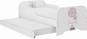 Wooden Toys Dětská postel MIKI 160x80 MEDVÍDEK INDIÁN s funkcí na spaní