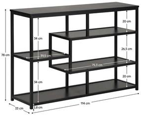 Regál, černá, BILOTE NEW TYP 2