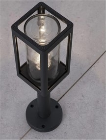 NV 9060193 Venkovní sloupkové svítidlo FIGO tmavě šedý hliník a čiré sklo E27 1x12W 220-240V bez žárovky IP54 - NOVA LUCE