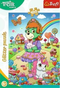 Trefl - Puzzle - Třpytivé puzzle Treflíci: Třpytivá Treflinka / 100 dí