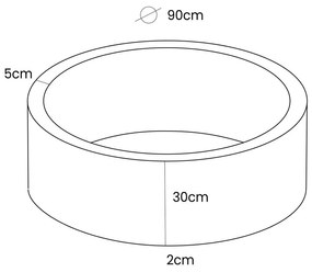 Světle hnědý sametový bazének s míčky ø 90x30 cm Montessori – Meowbaby