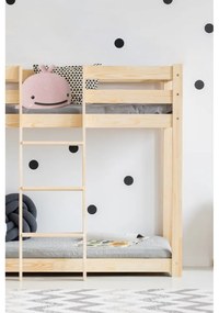 Patrová dětská postel z borovicového dřeva 70x160 cm CLP - Adeko