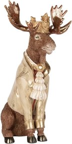 Vánoční figurka Sob ve slavnostní uniformě a korunce - 36*40*63 cm
