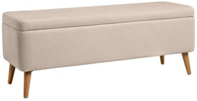 OnaDnes -20% Béžová čalouněná lavice Somcasa Zurich 120 cm s úložným prostorem