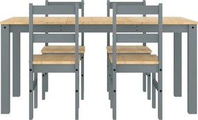 Jídelní set ze 5 kusů PANAMA Grey Borovicový masiv 3345180