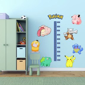 PIPPER. Textilní samolepka na zeď  "Dětský metr - Pokemón"