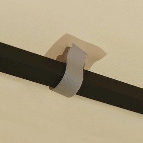 Altán se světelnými LED řetězy 3 x 4 m krémový 3070321