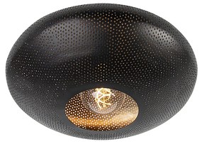 Chytré stropní svítidlo černé se zlatou 40 cm vč.Wifi G95 - Radiance