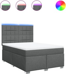 Box spring postel s matrací tmavě šedá 160x200 cm textil 3292840
