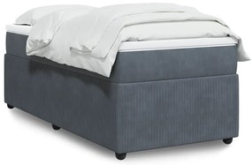 Box spring postel s matrací tmavě šedá 80 x 200 cm samet 3285603