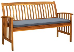 Zahradní lavice s poduškou 147 cm masivní akáciové dřevo 312135