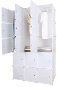 Modulární multifunkční skříň, bílá, Tempo Kondela ZALVO