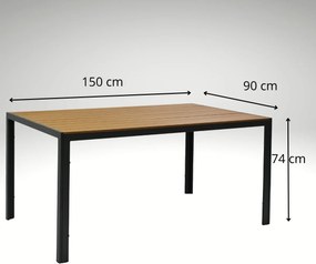 Vikio Venkovní zahradní set 150x90 pro 4 osoby DK302-P přírodní