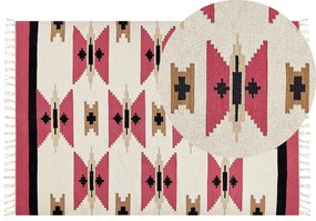 Bavlněný kelimový koberec 160 x 230 cm vícebarevný GARNI Beliani