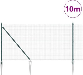 Svařované drátěné ploty s hroty 10 x 1,2 m Ocel potažená PVC 3352051