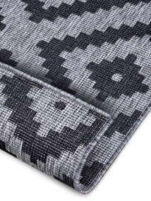 NORTHRUGS - Hanse Home koberce Kusový koberec Twin-Wendeteppiche 105466 Night Silver – na ven i na doma - 80x250 cm