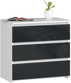 Komoda CL3 60 cm bílá/grafitový lesk
