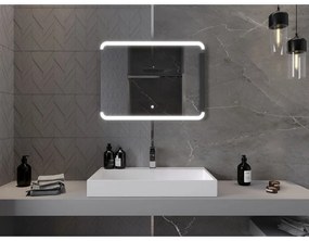 Mexen Nida, LED koupelnové zrcadlo s podsvícením 80x60 cm, 6000K, ochrana proti zamlžování, 9806-080-060-611-00