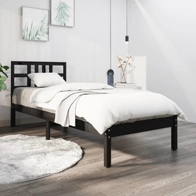 vidaXL Rám postele masivní dřevo 100 x 200 cm [3105399] Barva: Černá