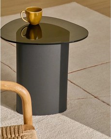 Odkládací stolek se skleněnou deskou 47x48 cm Olir – Kave Home