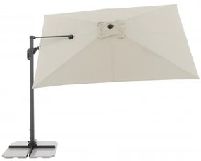 Moderní slunečník s boční nohou Doppler ACTIVE 310 x 210 cm - přírodní (slonovinová kost)