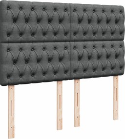 Box spring postel s matrací tmavě šedý 140 x 190 cm textil 3291283