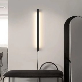 Toolight Toolight, LED nástěnné svítidlo 80cm, 12W, 3000K, LHJ063-W, černá matná, OSW-60032
