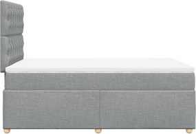 Box spring postel s matrací světle šedá 120x190 cm textil 3291226