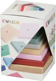 CUBIKA Pastel 15849 Barevná pyramida - dřevěná skládačka / 9 dílů / od
