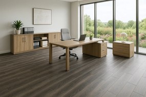 PVC podlaha - lino Texalino Supreme 696 D Barn Pine - borovica, na mieru, šíře 2m,3m,4m,5m, hnedá, filc, chodba / predsieň, Beauflor
