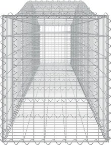 Klenuté gabionové koše 25 ks 400x50x60/80 cm pozinkované železo 3145941