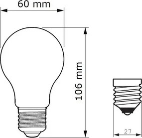 Philips Classic LEDbulb A60 7W / 60W E27 / matná / 4000K neutrální bíl