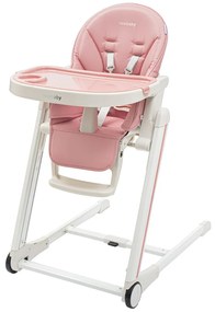 Jídelní židlička Muka NEW BABY dusty pink Růžová