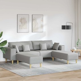 Pohovka 3 ks Oblačno šedá textil 3335170