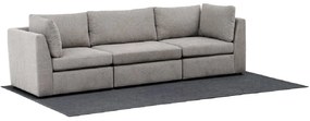 Hanah Home Třímístná pohovka MOTTONA světle šedá