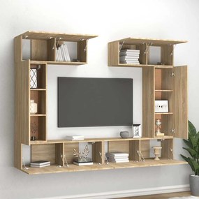 6dílný set TV skříněk dub sonoma kompozitní dřevo 3114464