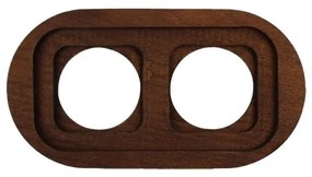Elhard Kulatý dřevěný dvojrámeček, tmavé dřevo KV3002D
