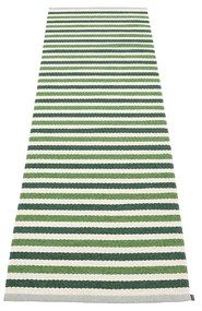 Vinylový koberec Pappelina TEO Dark green/Grass green/Vanilla velikost: 70x240cm