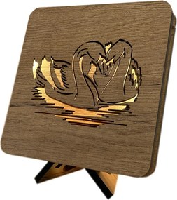 Li-Go "Labutě" lampa 19x19 cm provedení povrchu: černá s patinou