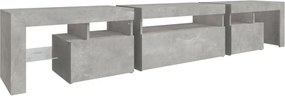 TV skříňka s LED osvětlením betonově šedá 215x36,5x40 cm 3152797