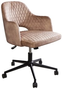 Designová kancelářská židle Laney šedo-béžový samet