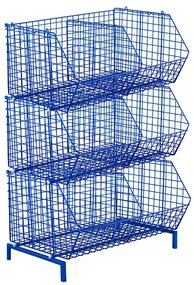 FEROPLAST spol. s.r.o Průmyslový úložný koš KS6, kompletní set 3 košů na pevných nohách