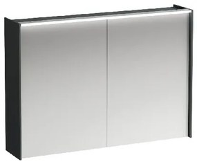 Laufen Lani - Zrcadlová skříňka s LED osvětlením, 71x102x21 cm, 2 dvířka, šedá H4037921122661