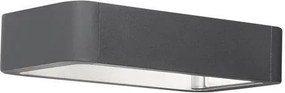 NV 9104021 Venkovní nástěnné svítidlo NED tmavě šedý hliník skleněný difuzor LED 2x6W 3000K 220-240V 2x38st. IP54 světlo po dvou stranách - NOVA LUCE