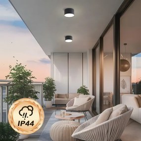 BRILAGI - LED Venkovní stropní svítidlo FORIS LED/9W/230V pr. 9 cm černá IP44