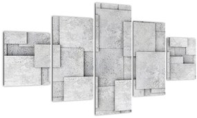 Obraz - Abstrakce betonových kachliček (125x70 cm)